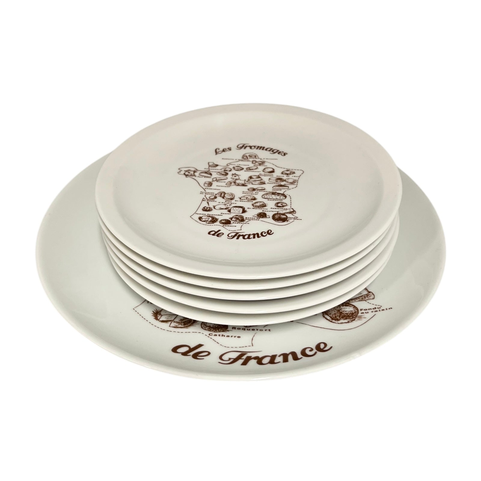5 Cheese Plates & Cheeseboard, Les Fromages Set – All Things French Store