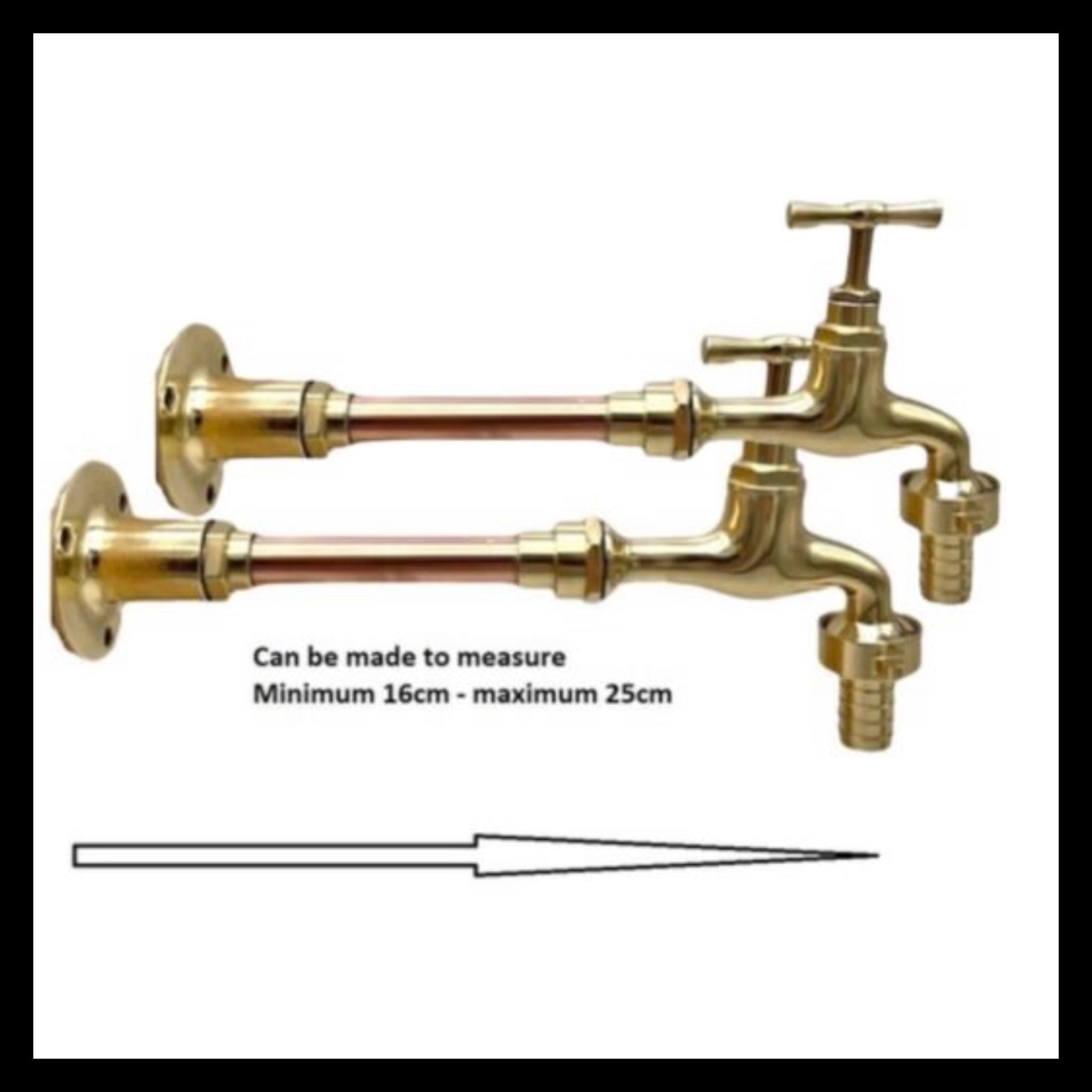 Pair of Custom made Brass and Copper Taps, Wall Mounted Kitchen or ...