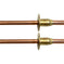 Pair of Brass and Copper Taps, Wall Mounted Kitchen or Bathroom Taps ...